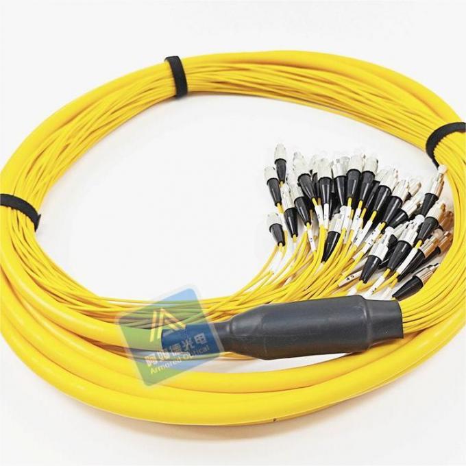 48 Strand Single Mode Armored Fiber Optic Cable 10.5mm Orange LSZH Data ...