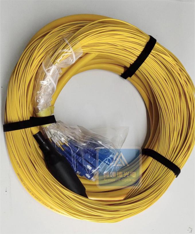 24F Sc Lc Armored Fiber Patch Cord LSZH 7.0MM Rodent Resistant FTTX ...