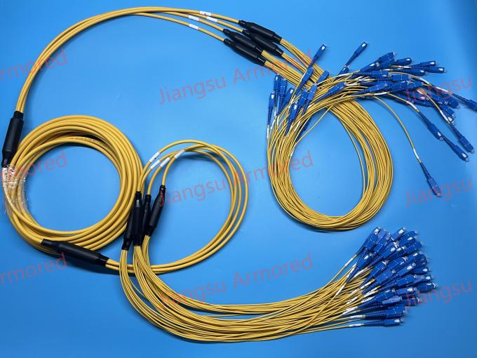 48 Strand Single Mode Armored Fiber Optic Cable 10.5mm Orange LSZH Data ...