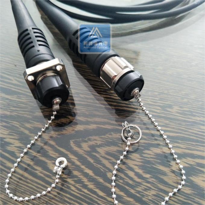 2 Core Armored Tactical Patch Cord ODC Military Fiber Cable Jumper ...