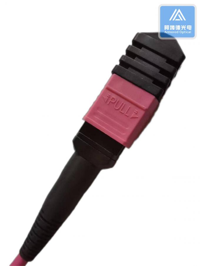 12F Armored MPO Patch Cord 5m 3.0mm LSZH 12 Core Fiber Optic Cable