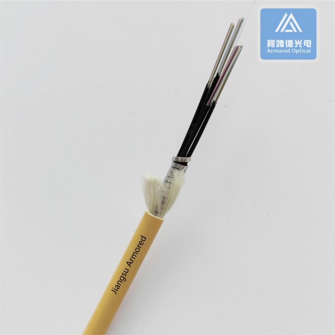 48 Cores Micro Armor Fiber Optic Cable Armoured Fo Cable Orange LSZH 6.0mm