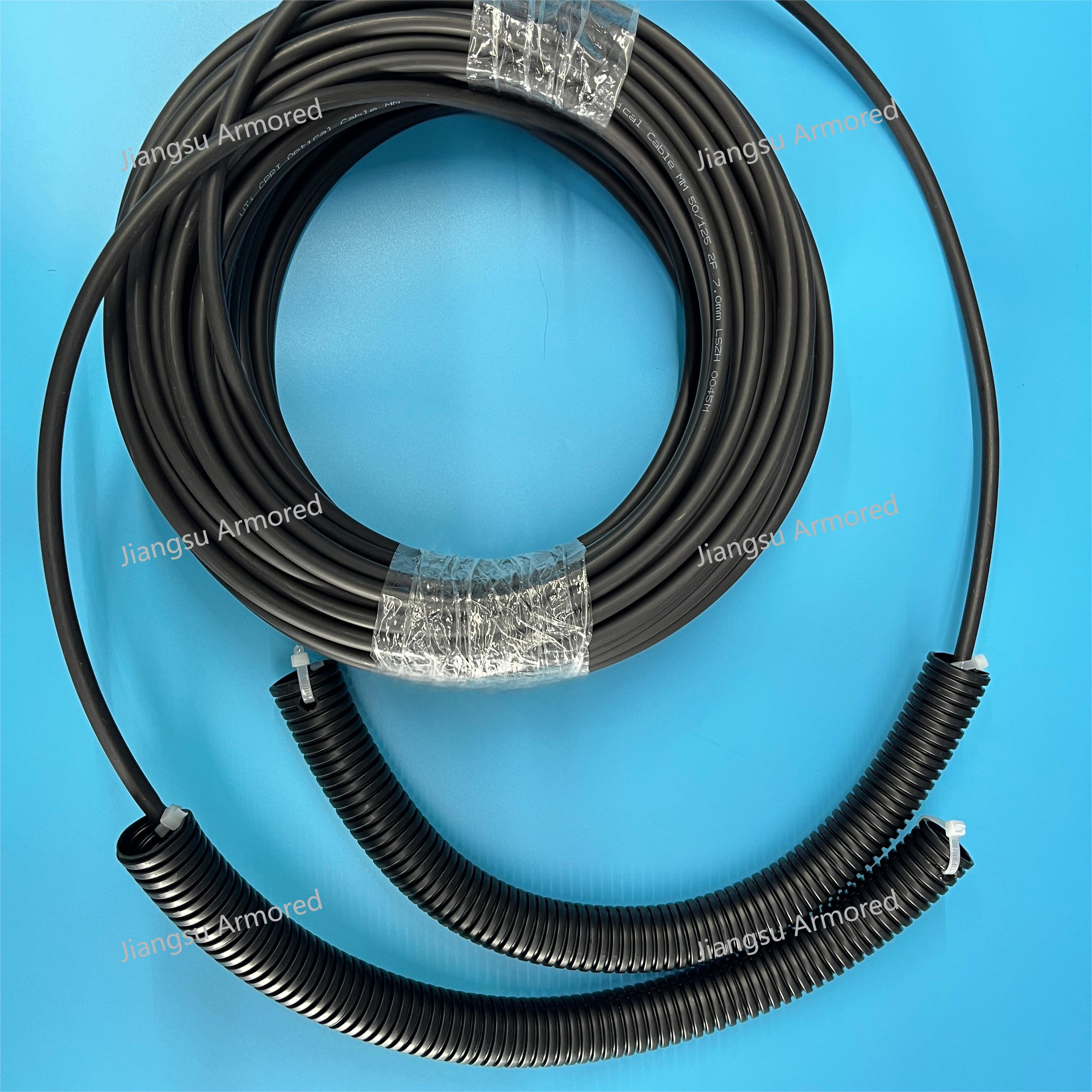 2F MM Armored CPRI Patch Cord FTTA 7.0mm Black LSZH PP Nylon Tube Nokia ...