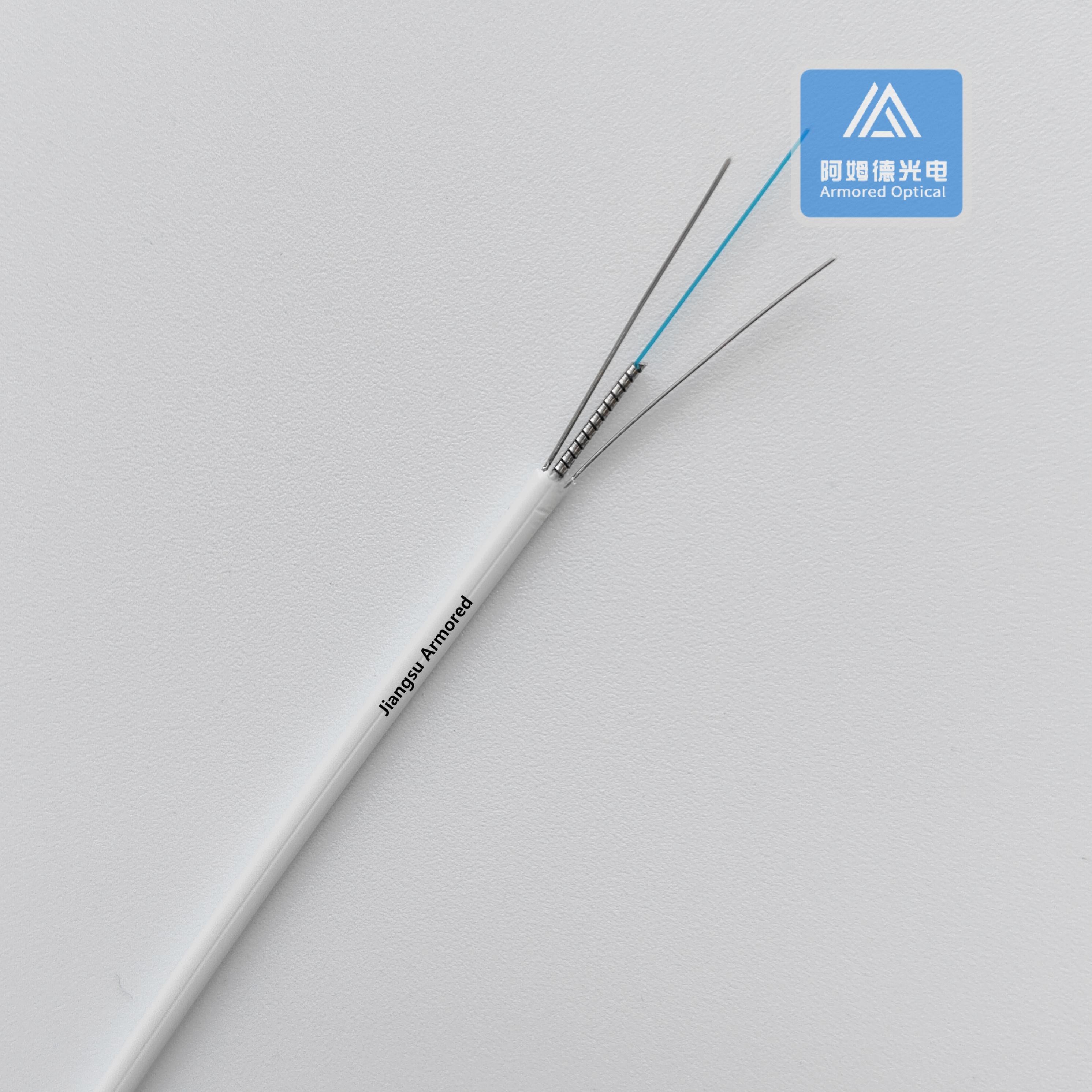 Simplex SM 2.0x1.7mm Armored Fiber Cable Stainless Steel